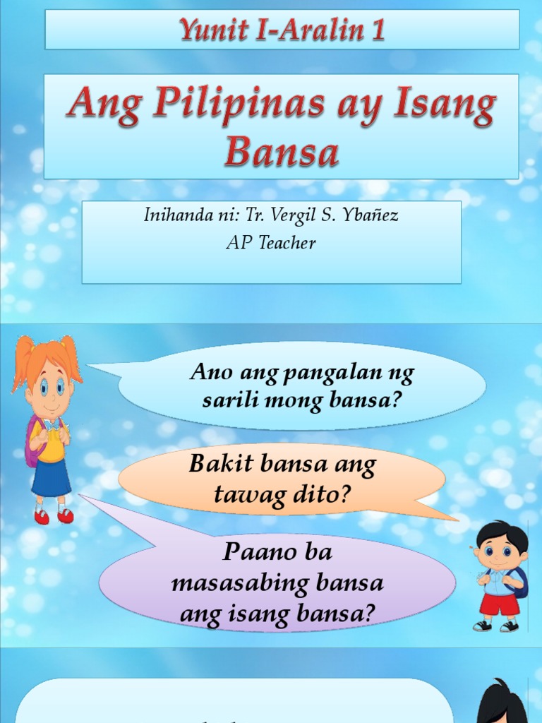 Ang Pilipinas Ay Isang Bansa | PDF