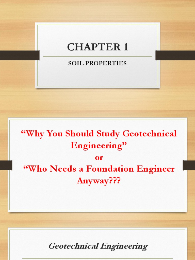 CHAPTER 1 Soil Properties | PDF | Soil Mechanics | Soil