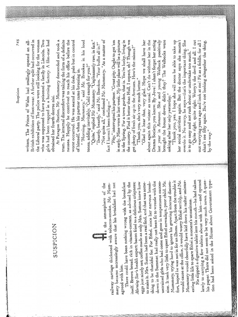 Dorothy L Sayers Suspicion | PDF