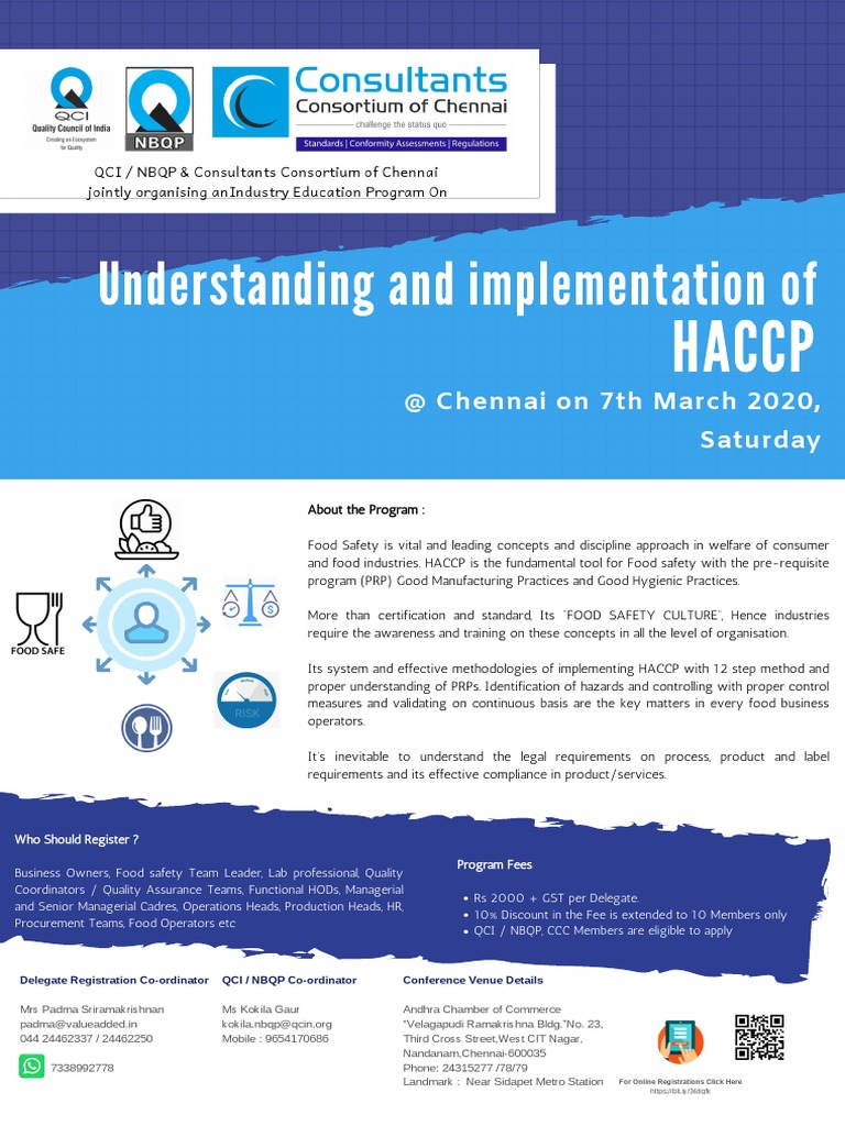 HACCP Poster | PDF | Hazard Analysis And Critical Control Points | Food ...