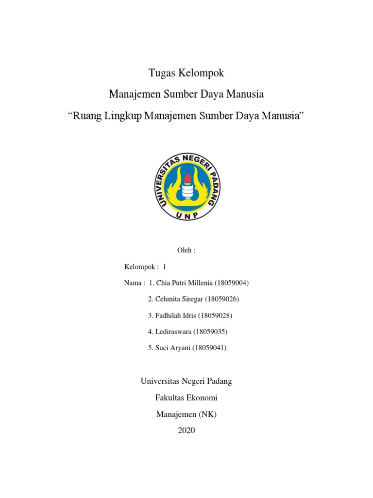 Kel 1 MSDM Ruang Lingkup MSDM | PDF