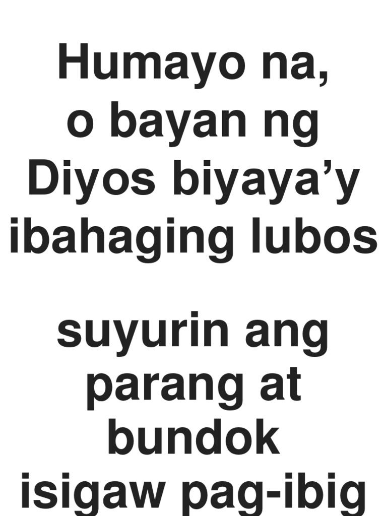 Humayo Na | PDF