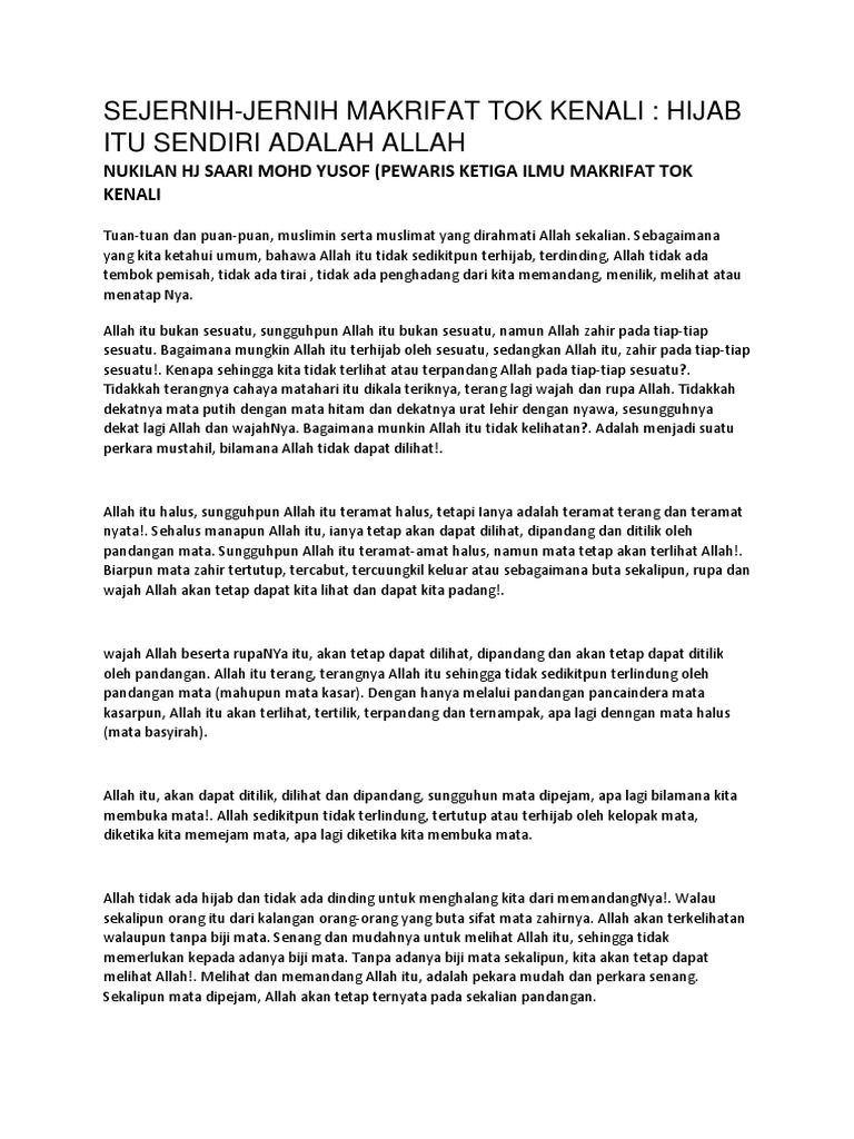 Tok Kenali-Hijab | PDF