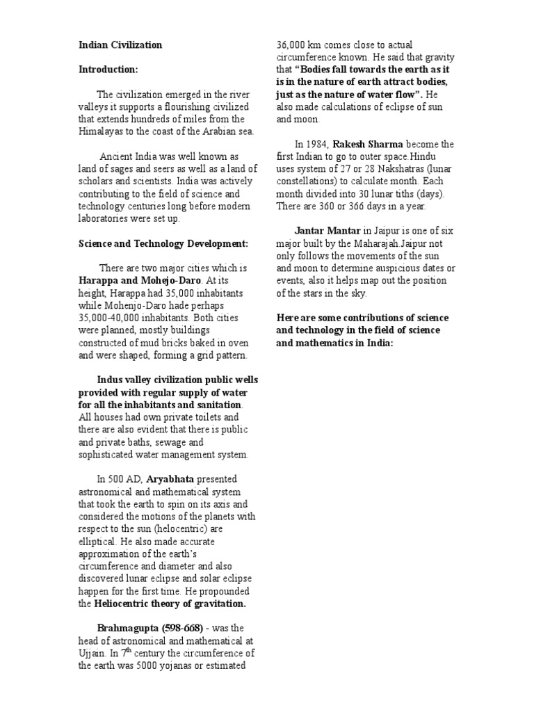 Ancient India's Scientific Innovations | PDF | Nature | Science