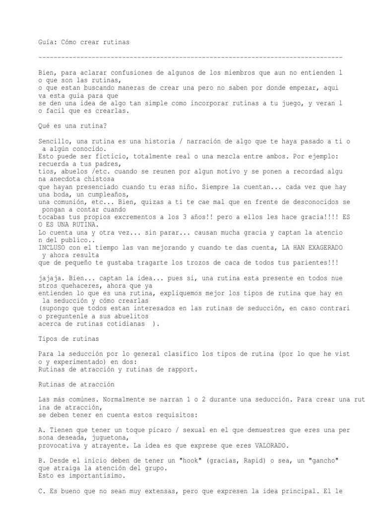 C Mo Crear Rutinas. | PDF