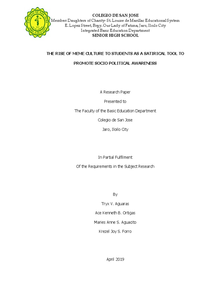 The Rise of Meme Culture To Students As A Satirical Tool To Promote ...