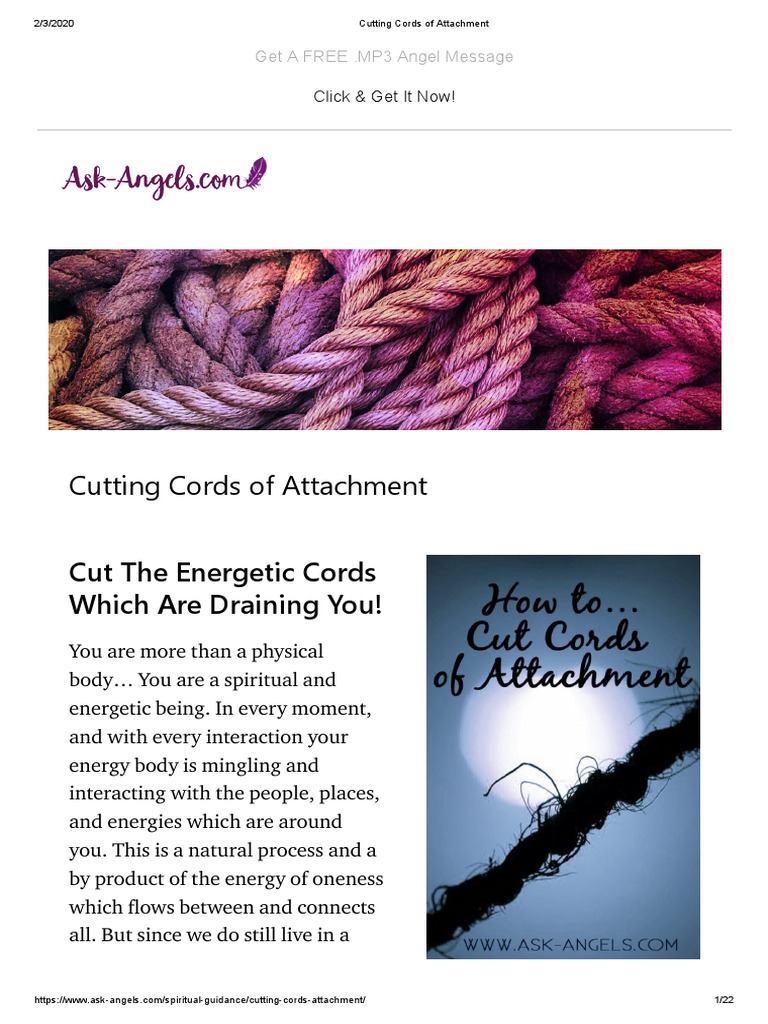 Cutting Cords of Attachment | PDF | Emotions | Love