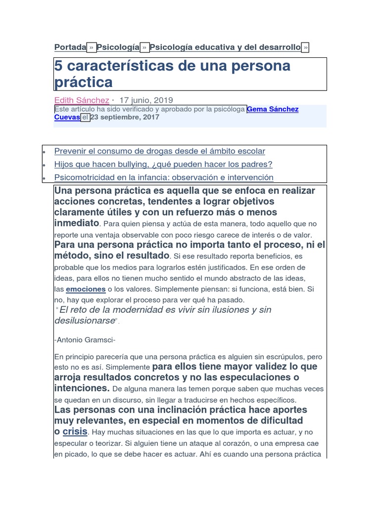 Persona Practica | PDF | Inteligencia | Cognición