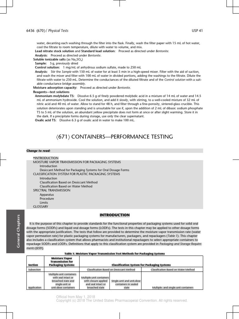 671 Containers-Performance Testing | PDF | Relative Humidity | Filtration