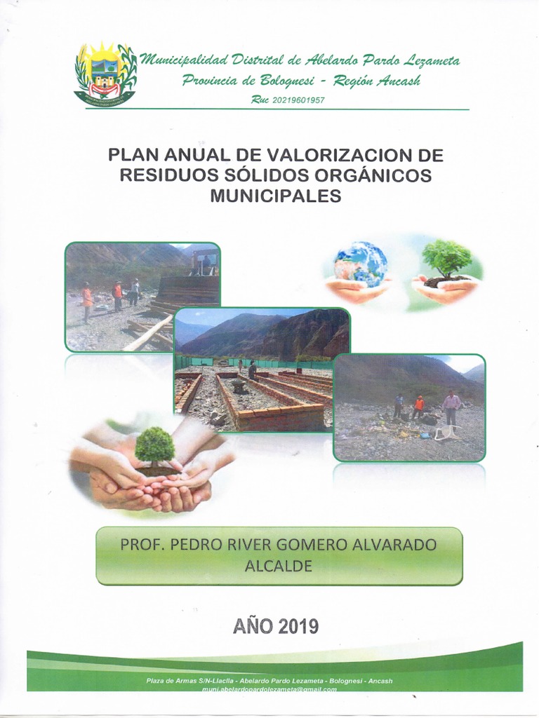 Plan Anual de Valorizacion de Residuos Solidos Municipales | PDF | Compost | Residuos