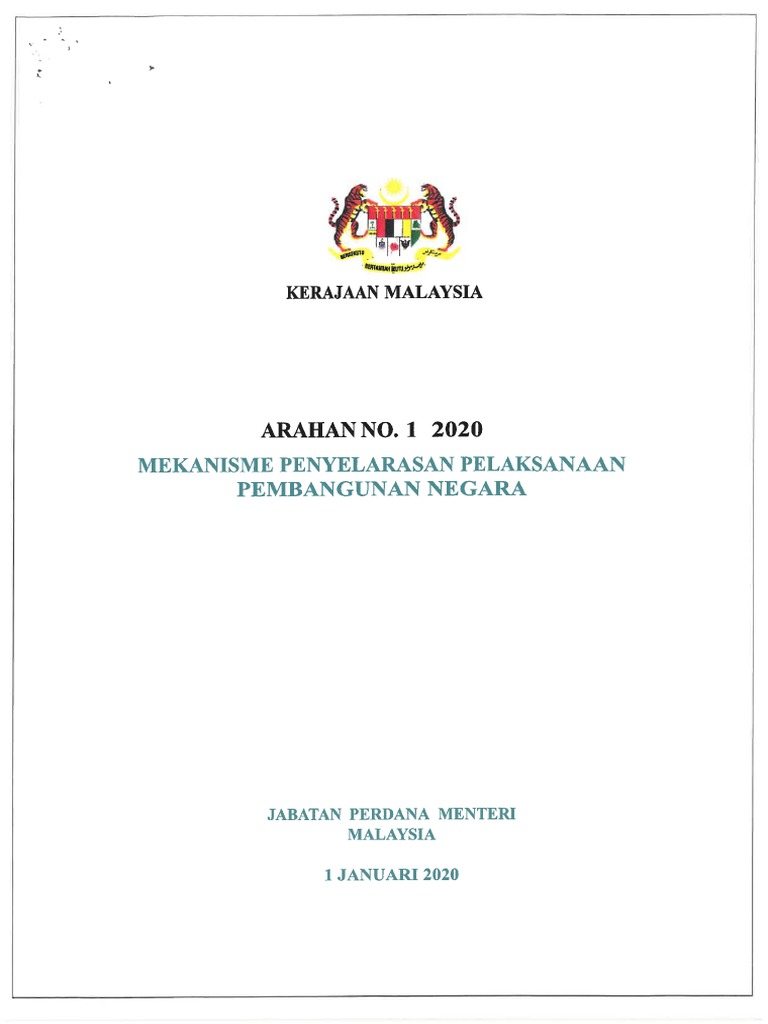 Arahan No.1 2020 | PDF