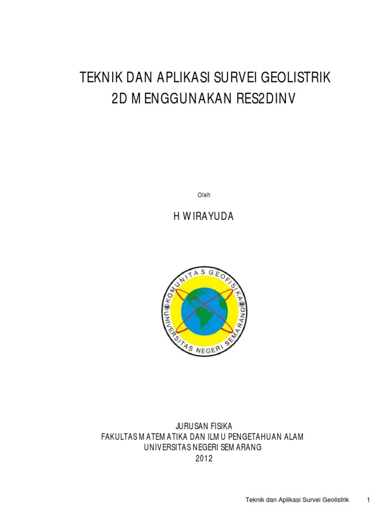 Geolistrik 2D dengan RES2DINV | PDF | Teknologi & Rekayasa