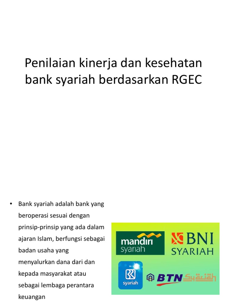 Penilaian Kinerja Dan Kesehatan Bank Syariah Berdasarkan RGEC | PDF