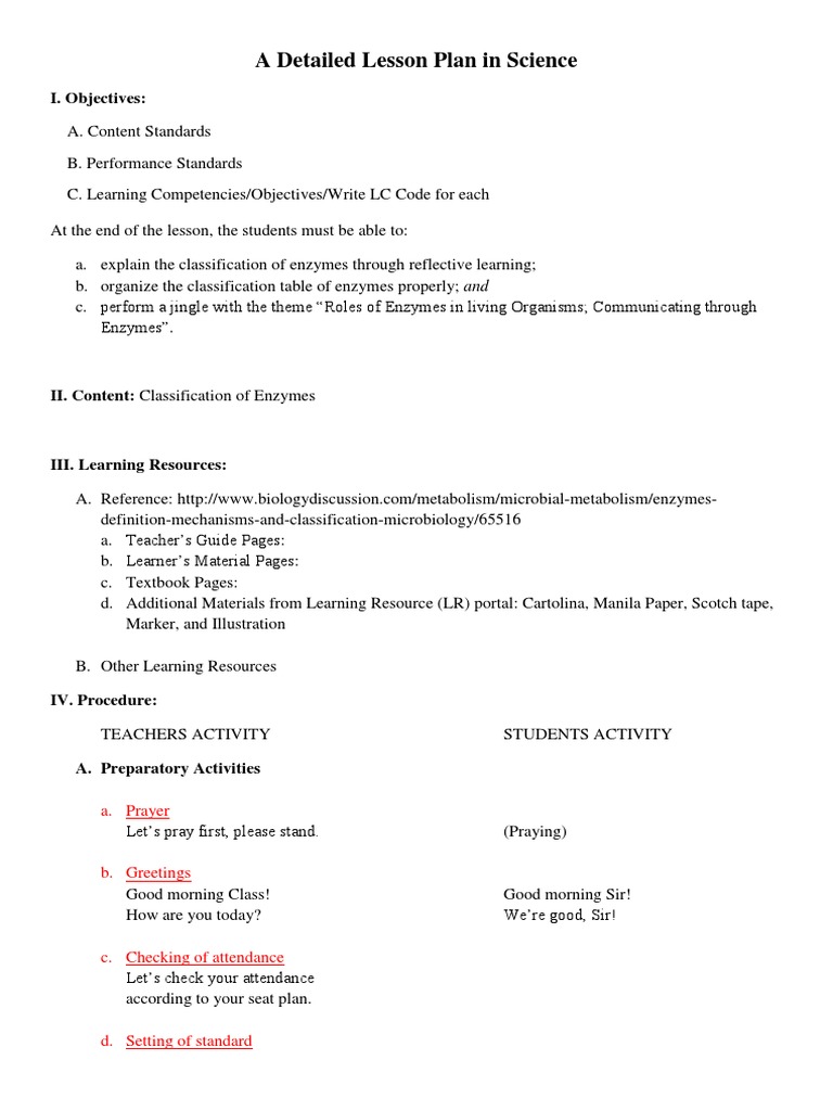 A Detailed Lesson Plan in Biochemistry | PDF | Chemical Reactions | Redox
