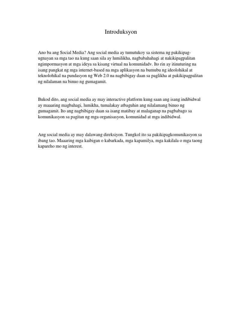 Introduksyon para Sa Social Media | PDF