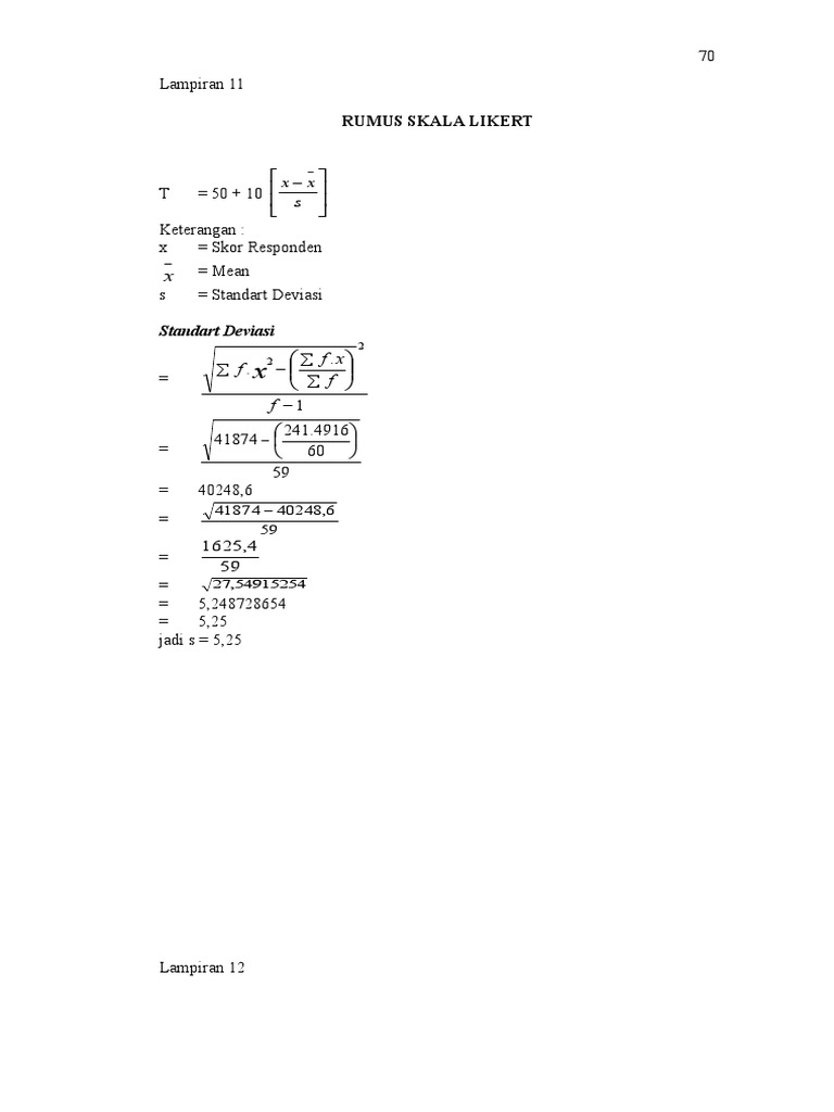 Rumus Skala Likert | PDF