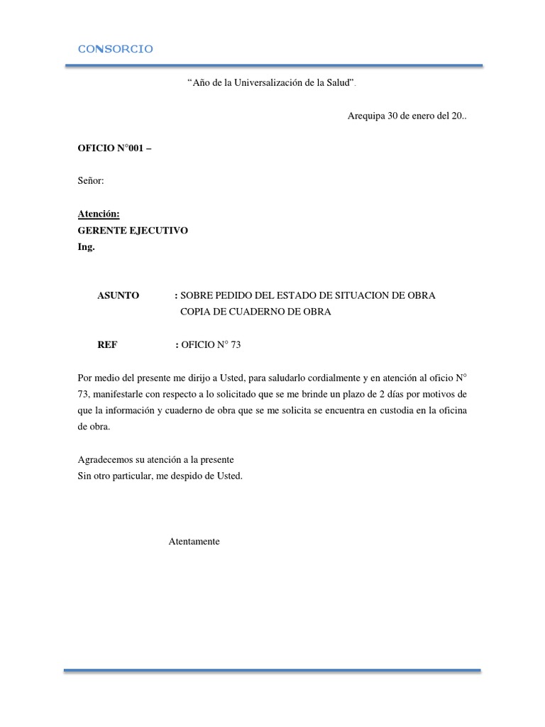Respuesta A Oficio Pdf