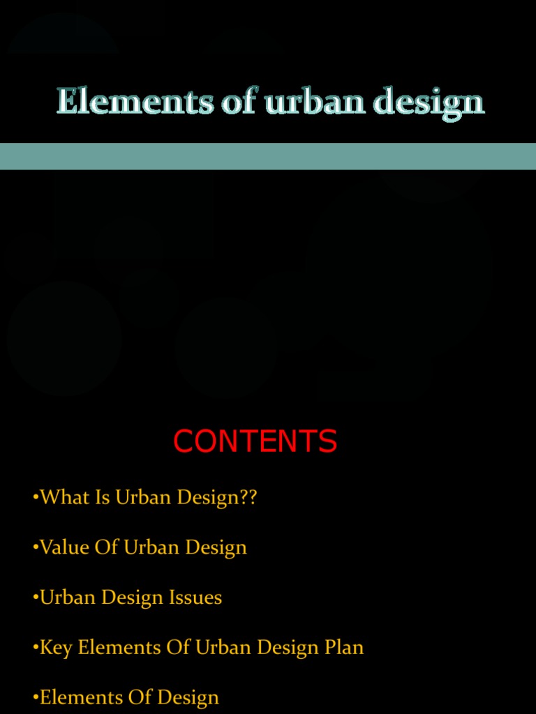 Key Elements of Urban Design Explained | PDF | Urban Design | Design