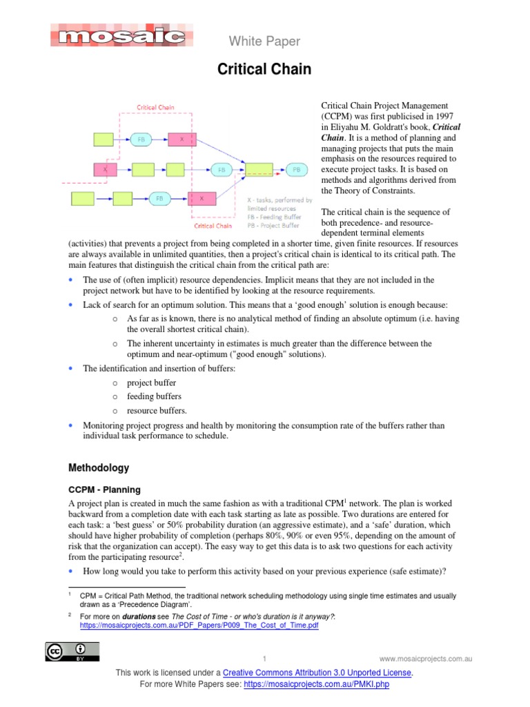 WP1050 Critical Chain PDF | PDF | Systems Science | Business