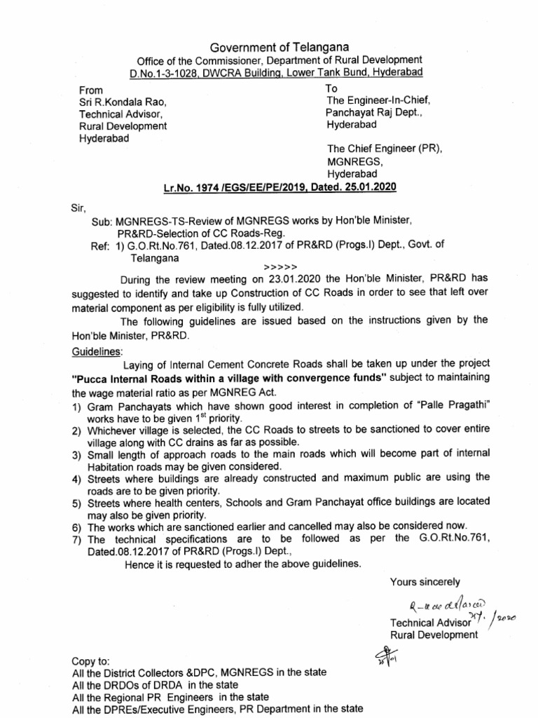 CC Roads Instructions | PDF