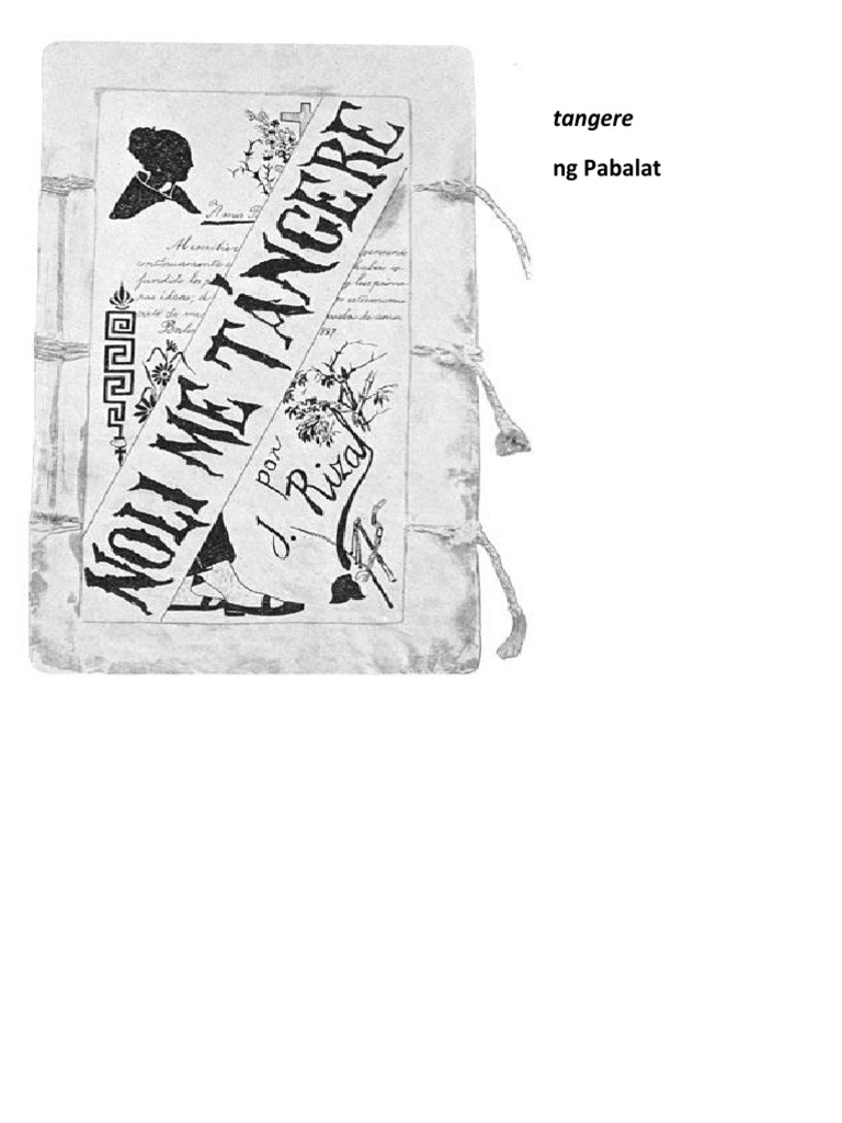 Pabalat NG Noli Me Tangere | PDF