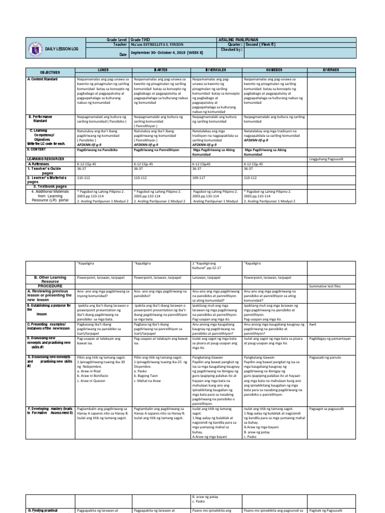 AP 2 DLL Q2 Week 8 | PDF