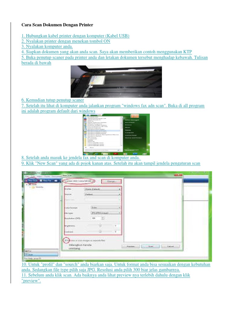 Cara Scan Dokumen Dengan Printer | PDF