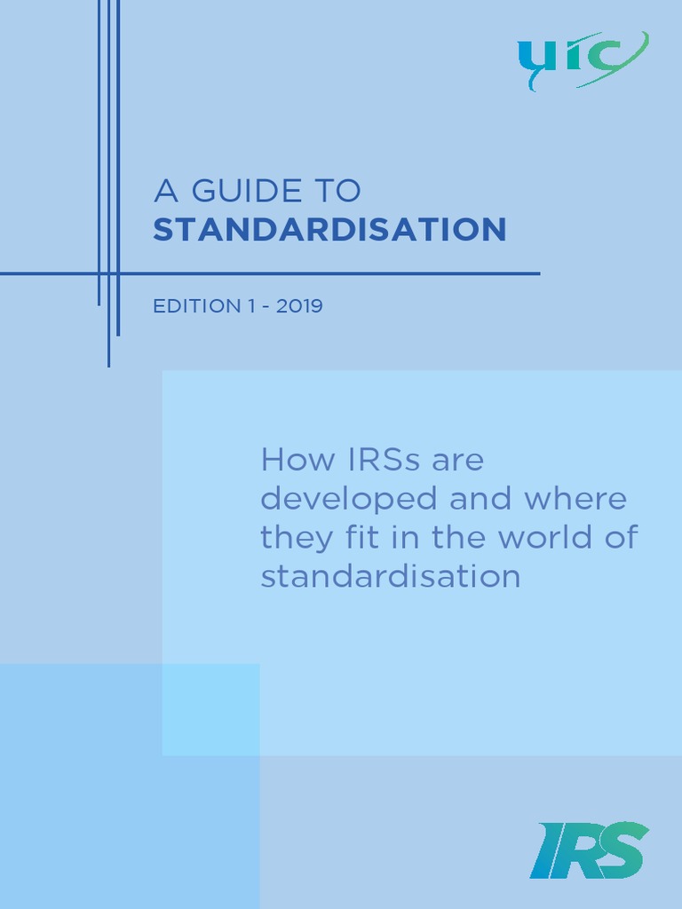 Uic Guide To Standardisation 21062019 PDF | PDF | International ...