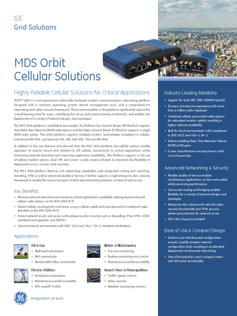 MDS Orbit Cellular GEA-12740F PDF | PDF | 4 G | Computer Network