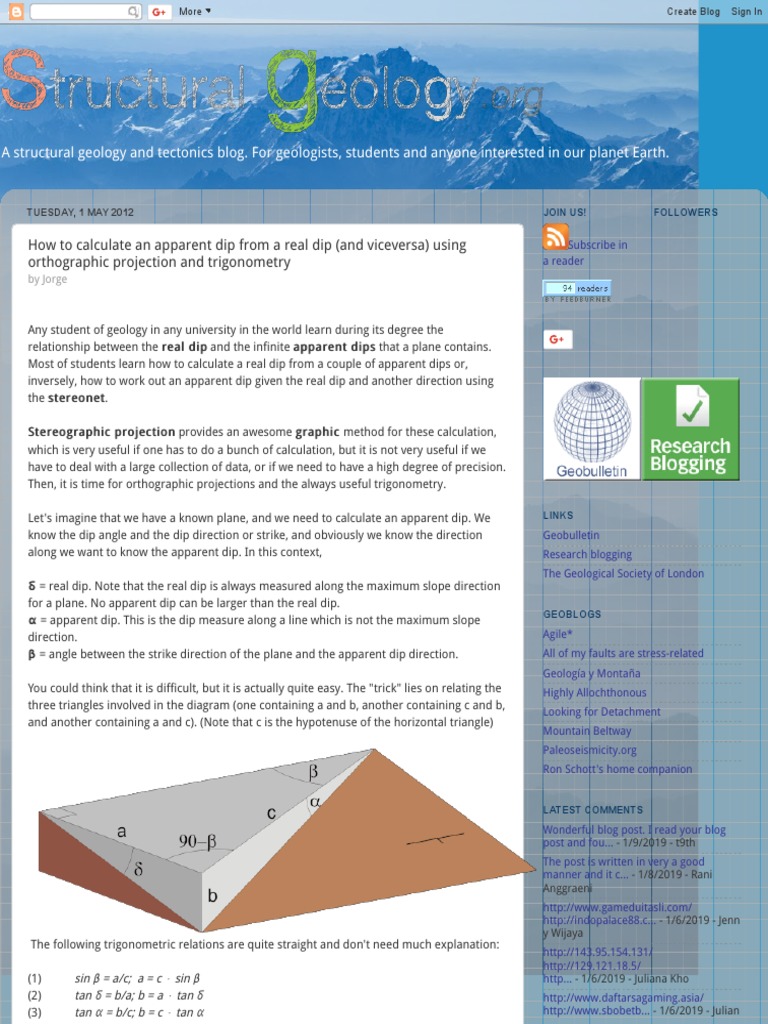 Apparent Dip | PDF | Mobile App | Geology