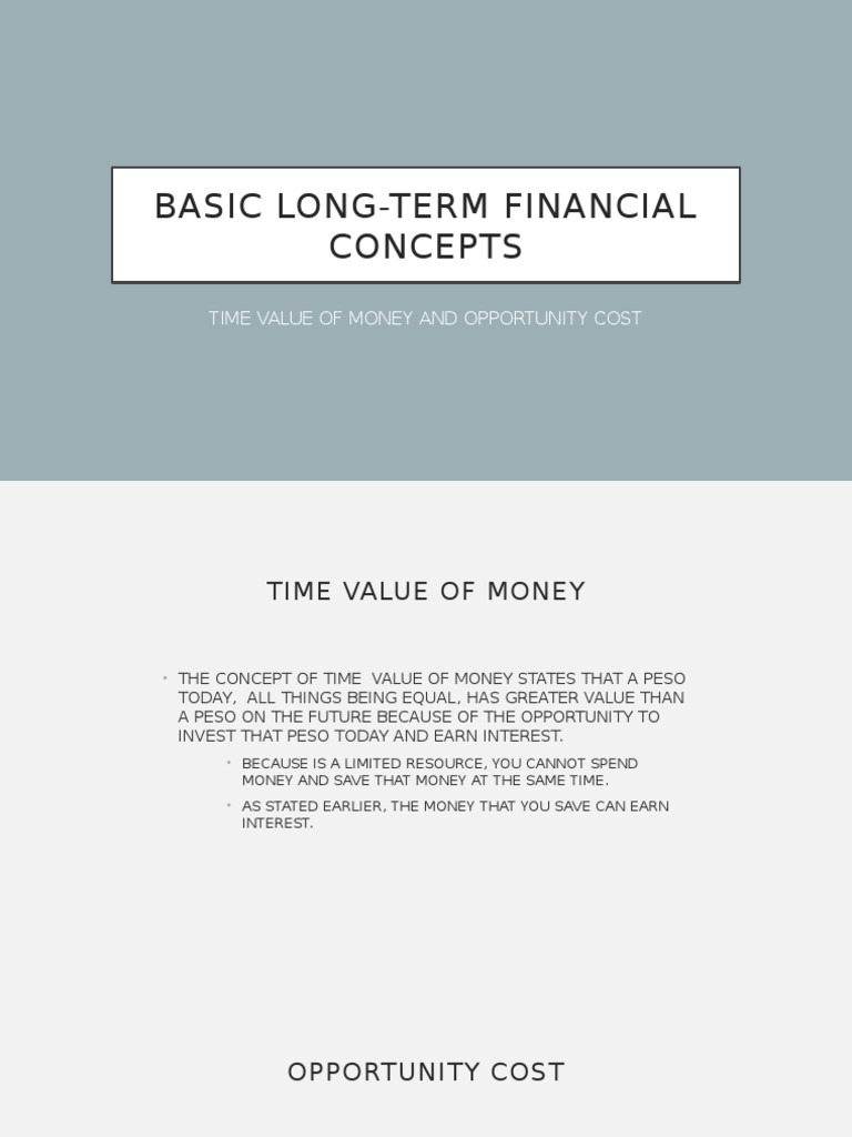 Long-Term Financial Concepts Explained | PDF | Present Value | Interest