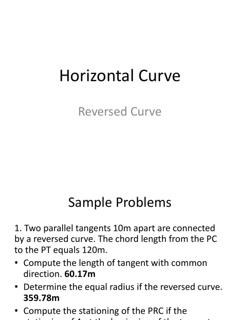 Reversed Curve | PDF | Tangent | Angle