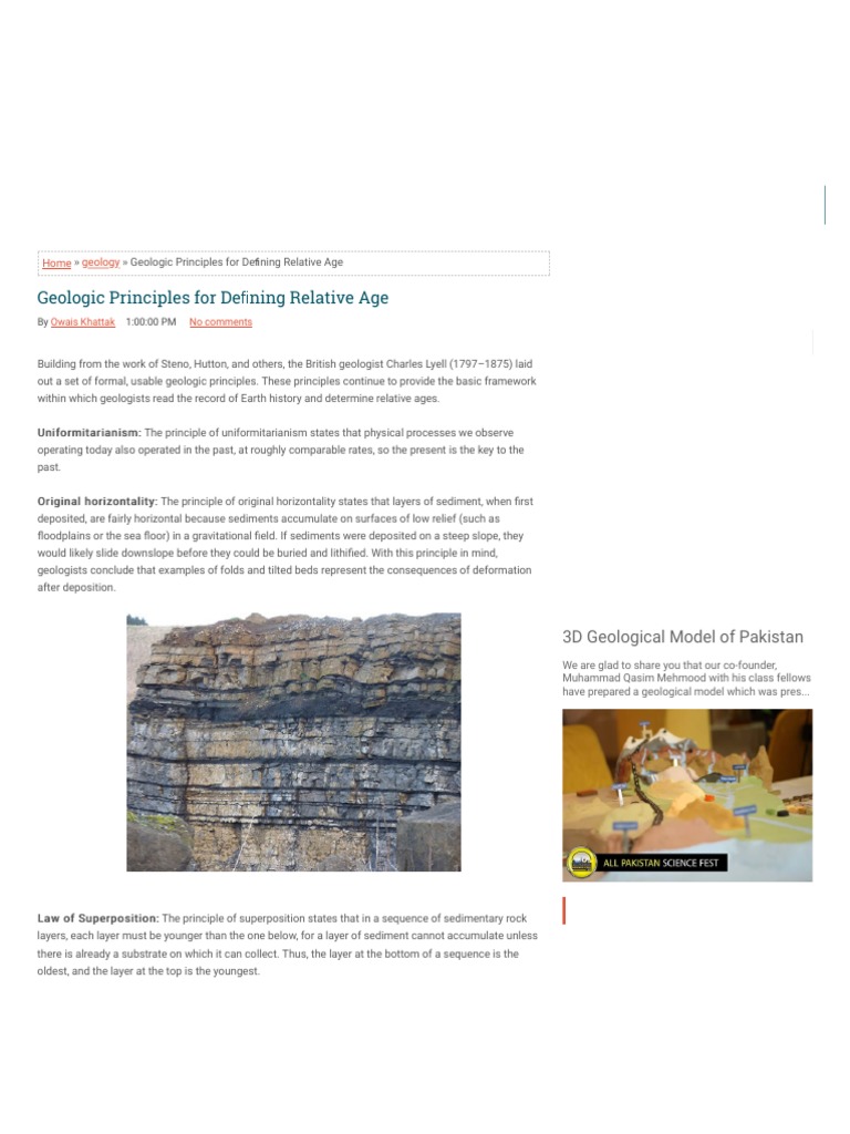 Principles of Geology | PDF | Geology | Rock (Geology)