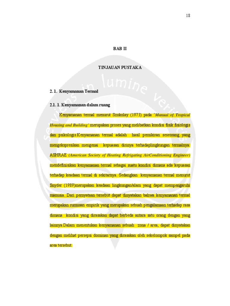 Kenyamanan Termal dalam Ruang Indoor | PDF