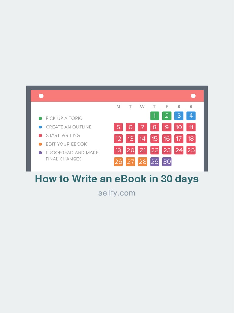 Write an eBook in 30 Days Guide | PDF
