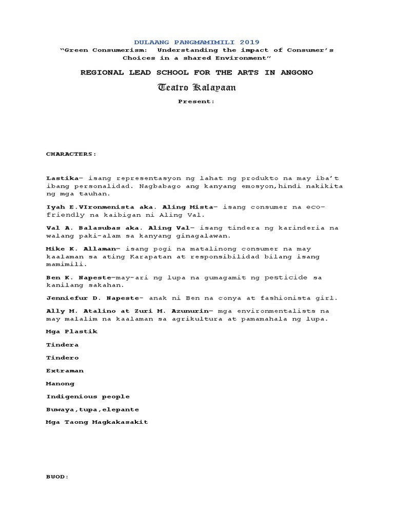 Theater Dti Script-1 | PDF