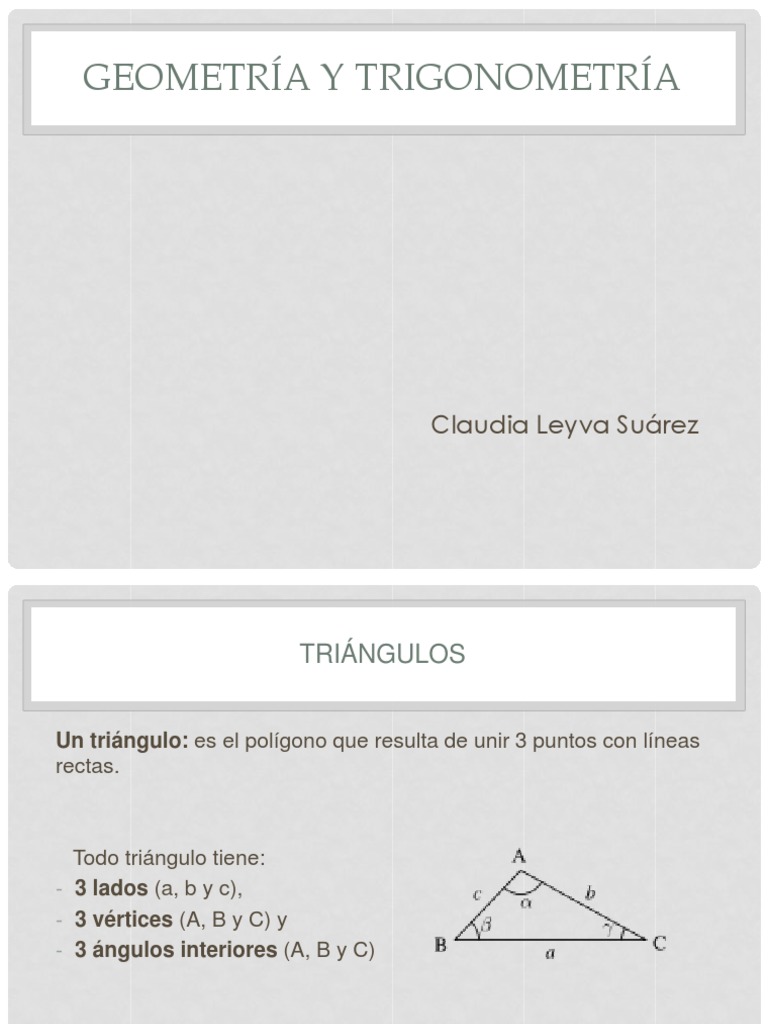 Geometría y Trigonometrí A | PDF | Triángulo | Trigonometría