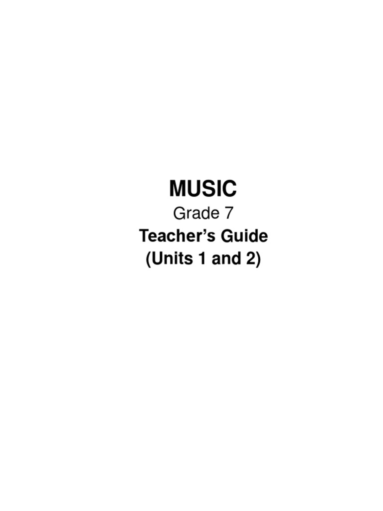 TG - Music 7 - Q1&2 | PDF | Singing | Folk Music