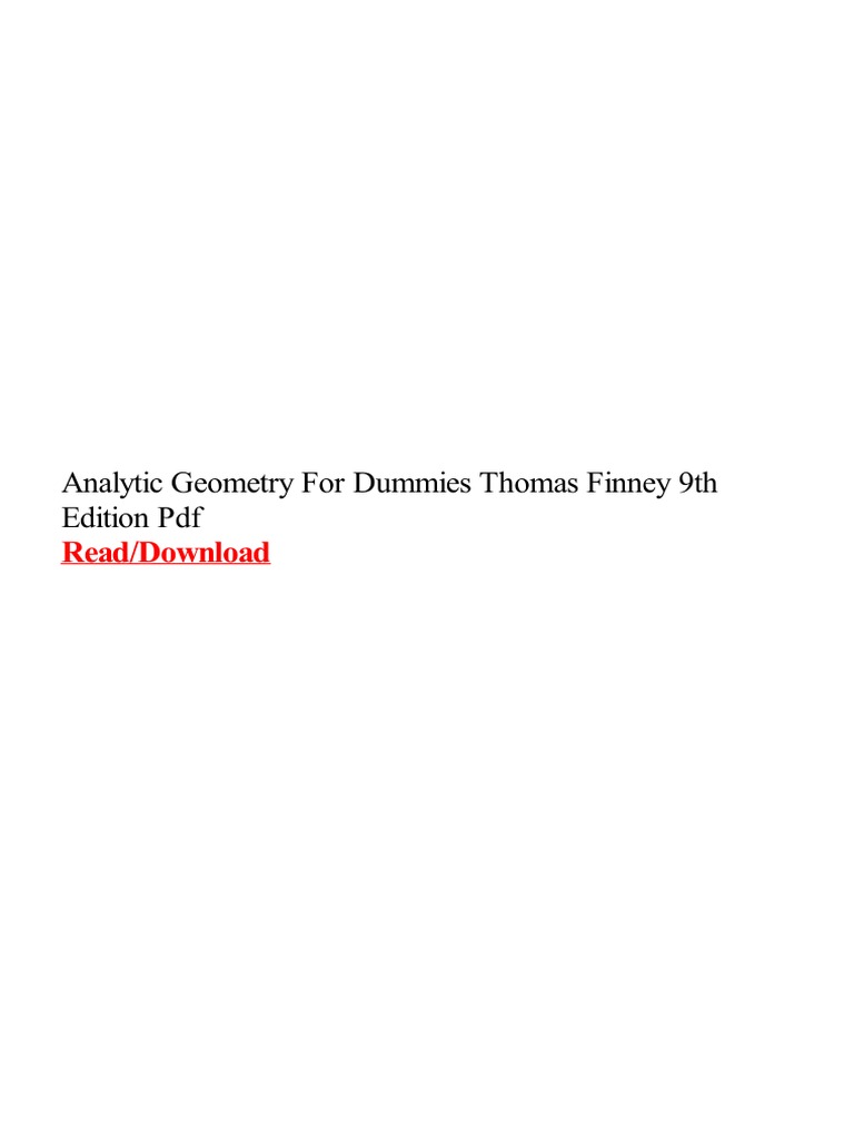 Thomas & Finney Calculus 9th Edition PDF | PDF | Language Arts ...