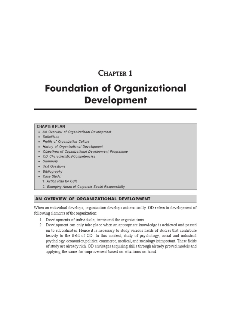 Foundation of Organizational Development | PDF | Organization Development | Strategic Management