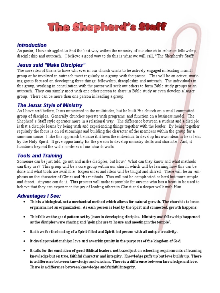 The Shepherd's Staff in PDF | PDF | Disciple (Christianity) | Jesus
