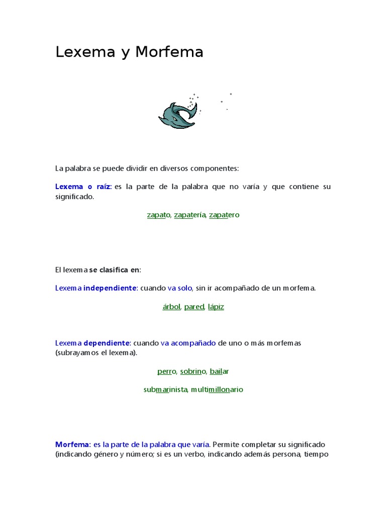 Lexema y Morfema | PDF
