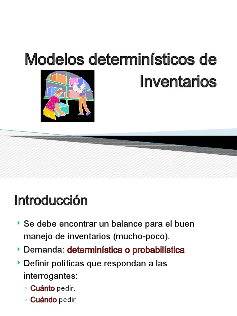 Modelos Deterministicos de Inventarios | PDF | Inventario | Métodos ...