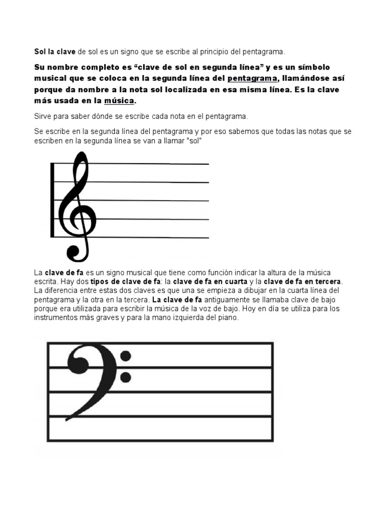 Clave de Sol y Fa Que Es | PDF | Arte