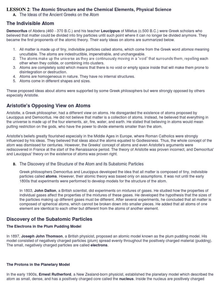 Lesson 2 | PDF | Nuclear Reaction | Atomic Nucleus