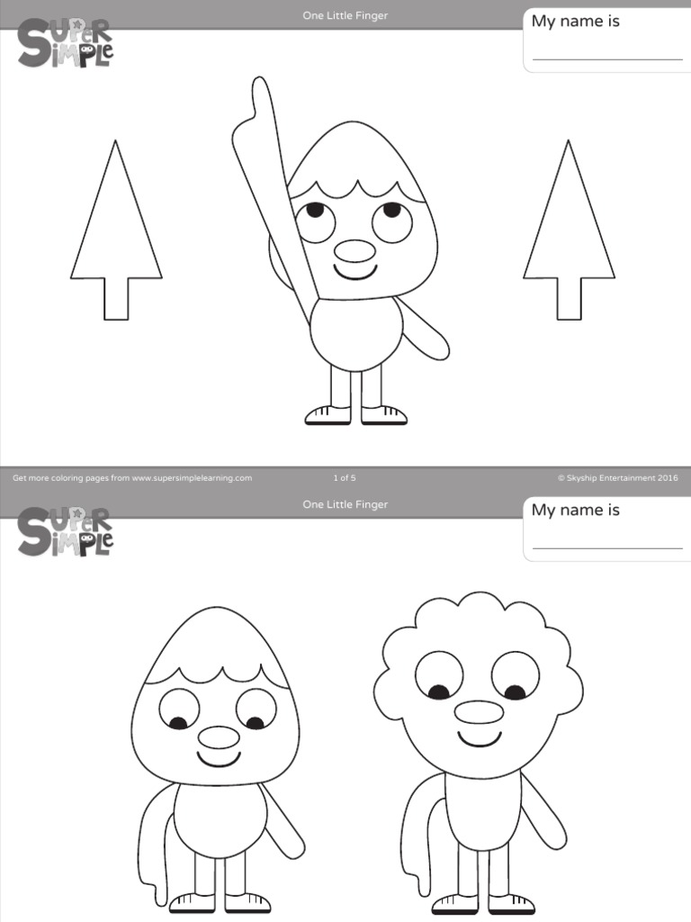 One Little Finger Coloring Pages PDF | PDF