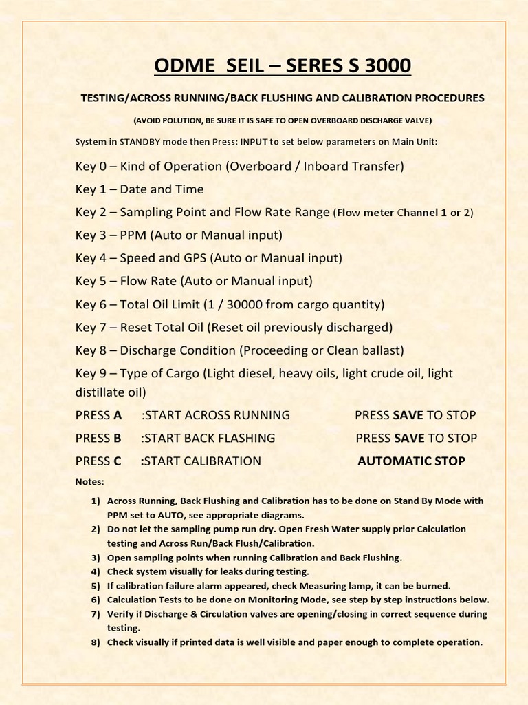 ODME Test Procedures Color | PDF | Flow Measurement | Calibration