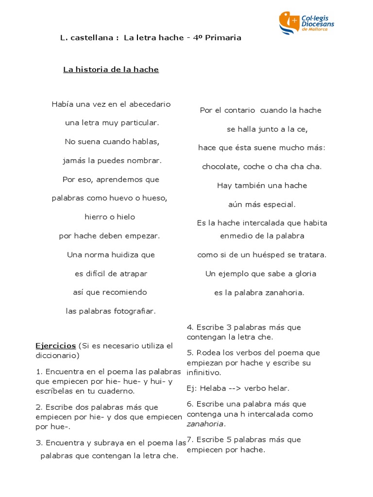La historia de la hache: un poema sobre la particularidad de esta letra ...