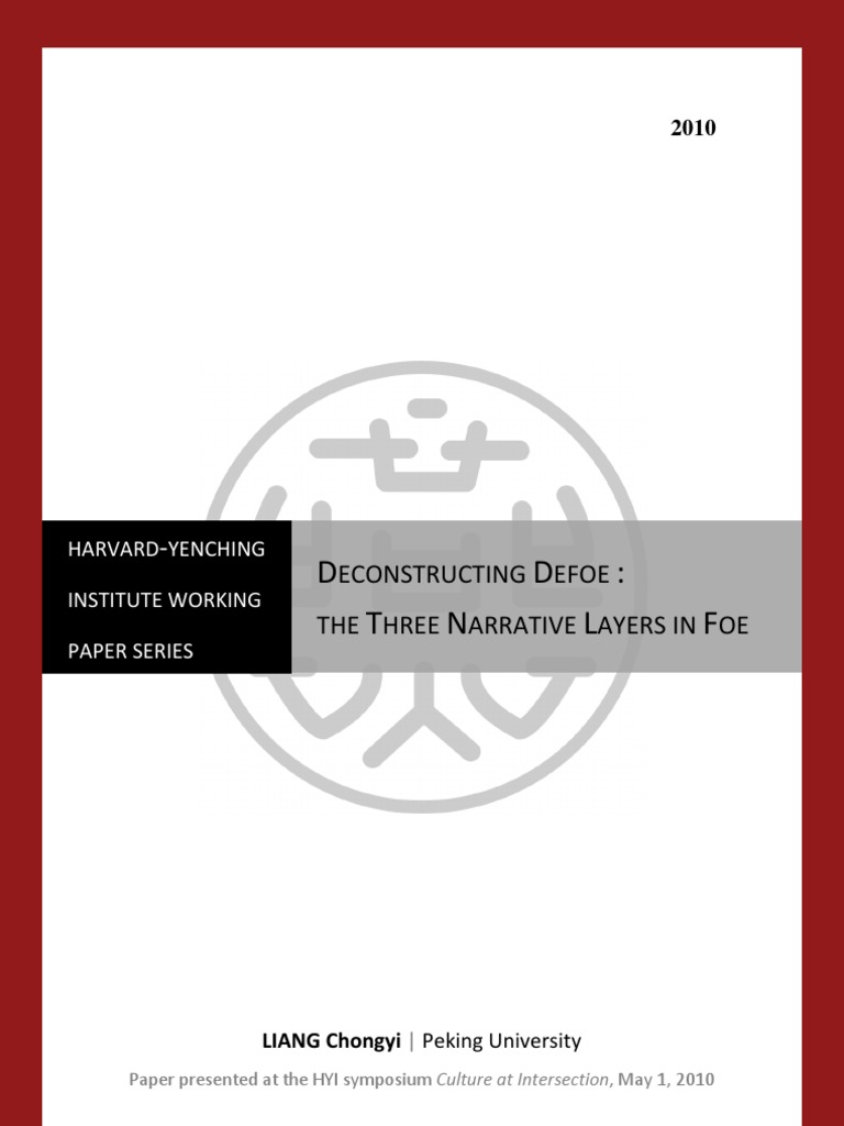 Deconstructing Defoe - The Three Narrative Layers in Foe | PDF ...