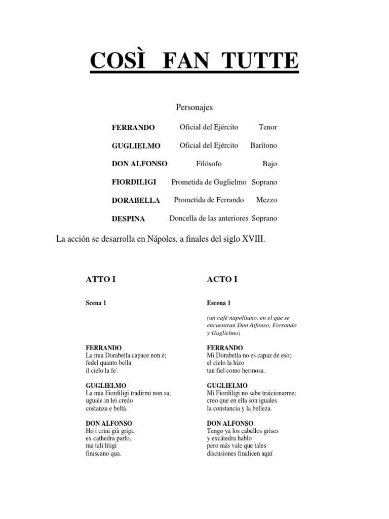 Libreto de La Opera | PDF | Obras de lengua italiana | Música vocal